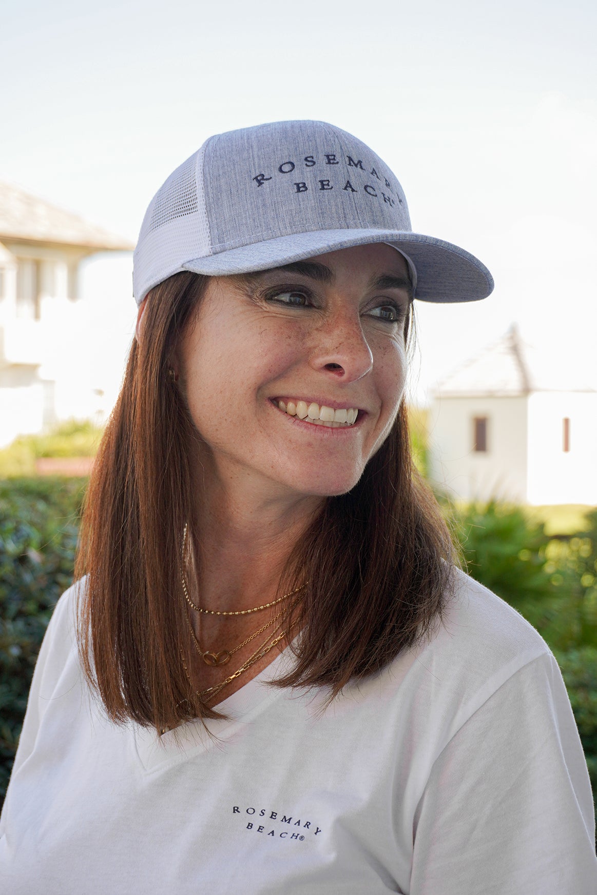 Blue and White Rosemary Beach® Classic Trucker– Rosemary Beach Trading ...